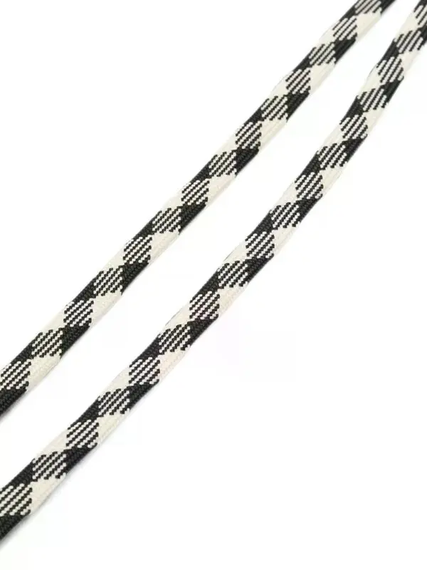 GOLDEN GOOSE Check Pattern Laces With Logo Engraved Aglets