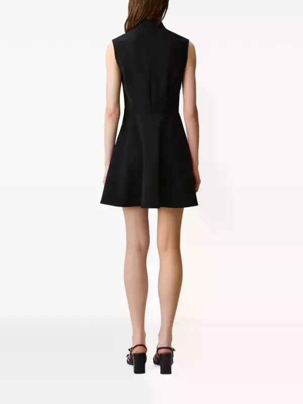 Claudie Pierlot Sleeveless Tie-neck Mini Dress