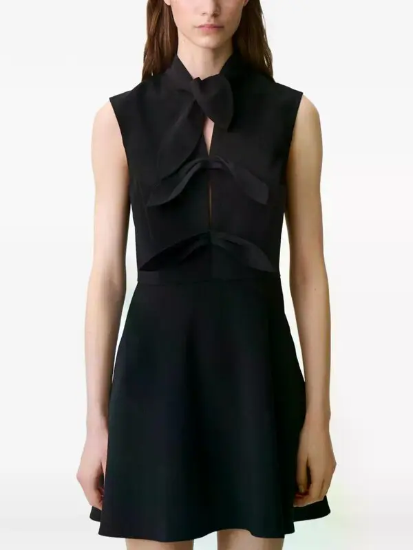 Claudie Pierlot Sleeveless Tie-neck Mini Dress