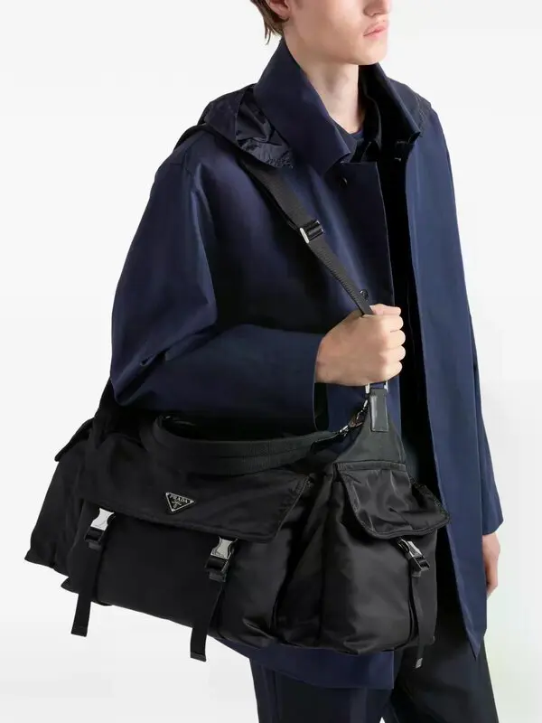 Prada Re-nylon And Leather Duffel Bag