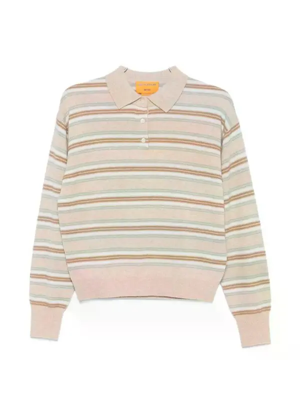Guest In Residence Striped Polo Top