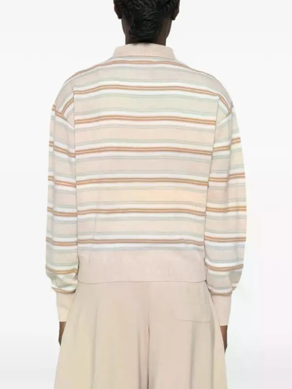 Guest In Residence Striped Polo Top - Neutrals