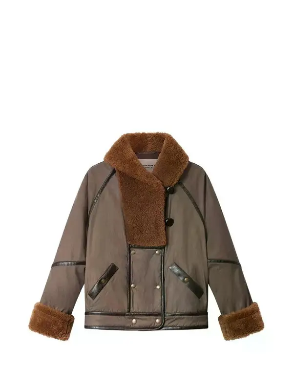 MARANT ETOILE Olinka Faux Fur Trimmed Jacket