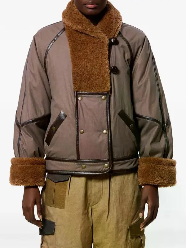 MARANT ETOILE Olinka Faux Fur Trimmed Jacket