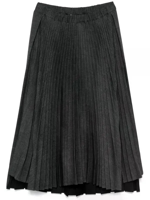 Plan C Plissé Midi Skirt