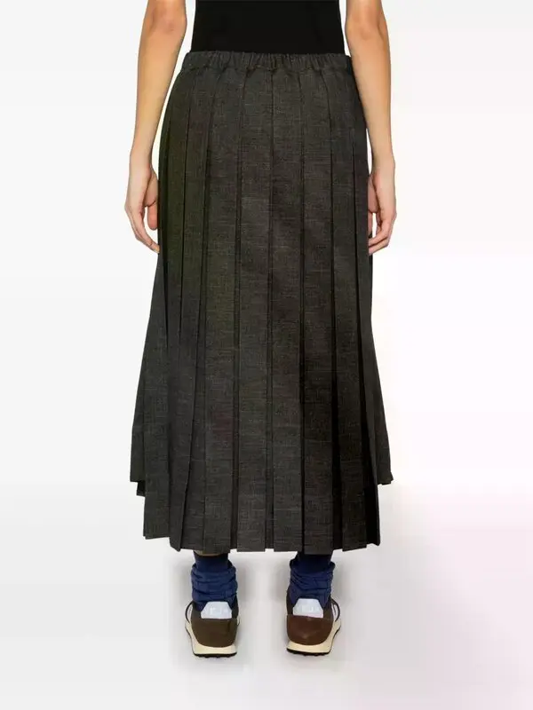 Plan C Plissé Midi Skirt