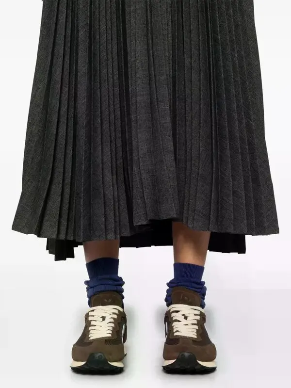 Plan C Plissé Midi Skirt