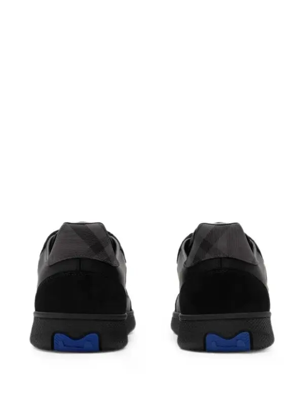 Burberry Sneakers In Leather And Suede With Signature Check Detail