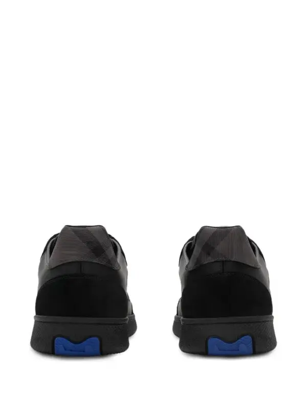 Burberry Calf Leather And Suede Sneakers - Black