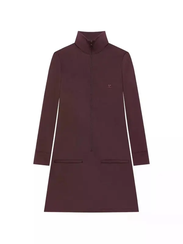COURREGES Zipped Long-sleeved Mini Dress