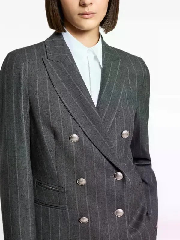 Peserico Pinstripe Double-breasted Jacket