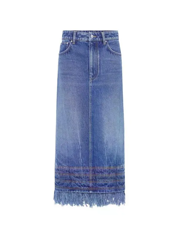 Rabanne Fringe Detail Midi Skirt