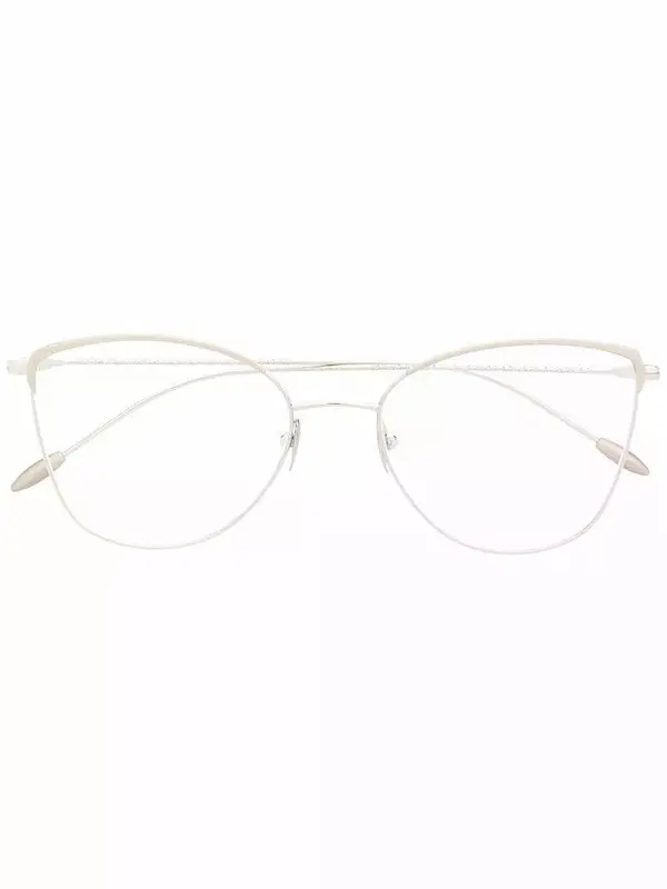 Giorgio Armani Cat Eye Frame Eyeglasses - Silver