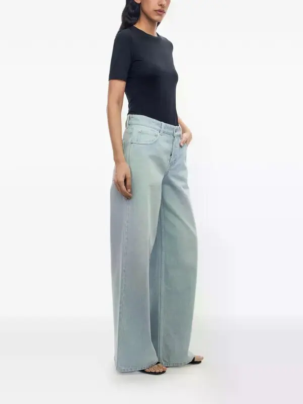 12 STOREEZ Button-fastening Wide-leg Jeans