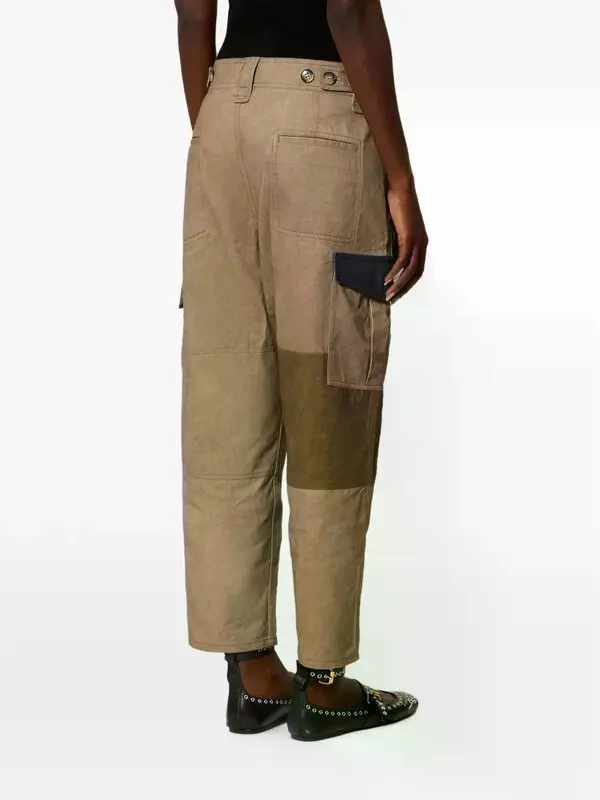 MARANT ETOILE Patchwork Cotton Cargo Pants