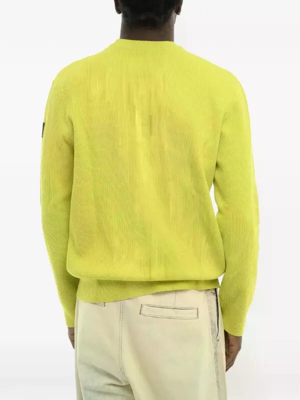 DIESEL® Ribbed-knit Logo-patch Sweater