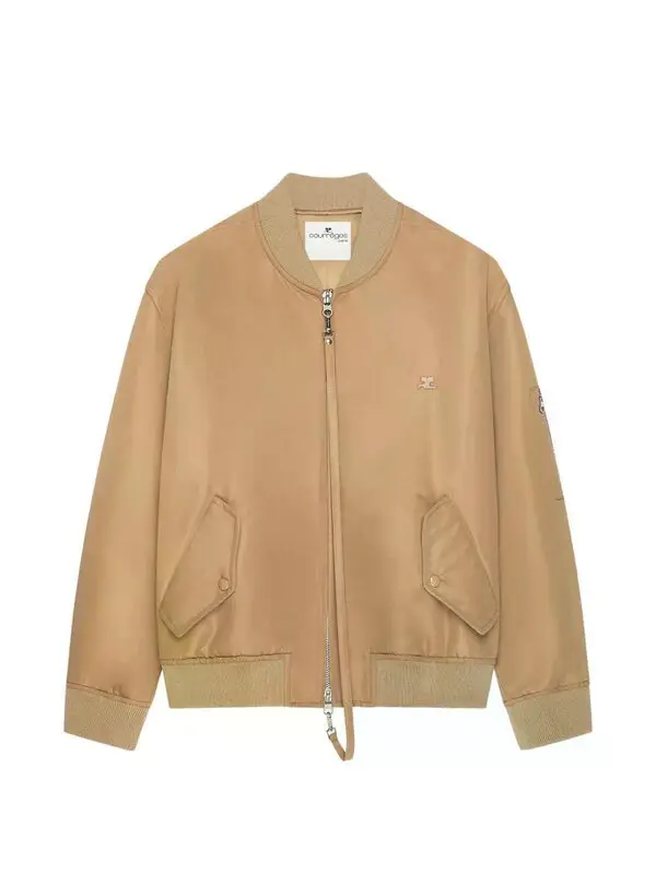COURREGES Logo Embroidered Bomber Jacket