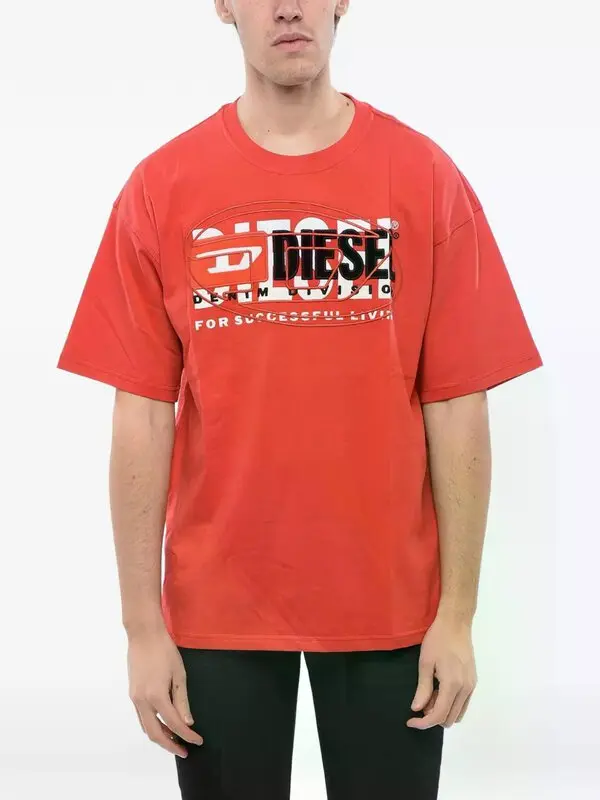 DIESEL® T-shirt With Layered Logos