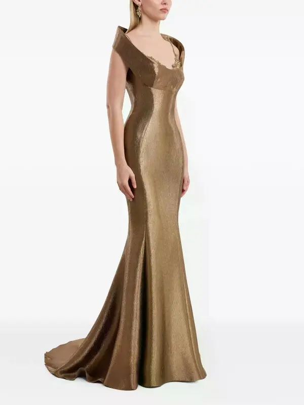 GEMY MAALOUF Sculpted Mermaid-silhouette Maxi Dress
