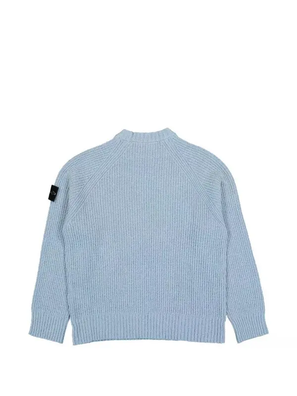 Stone Island Ribbed-knit Bouclé Sweater - Blue