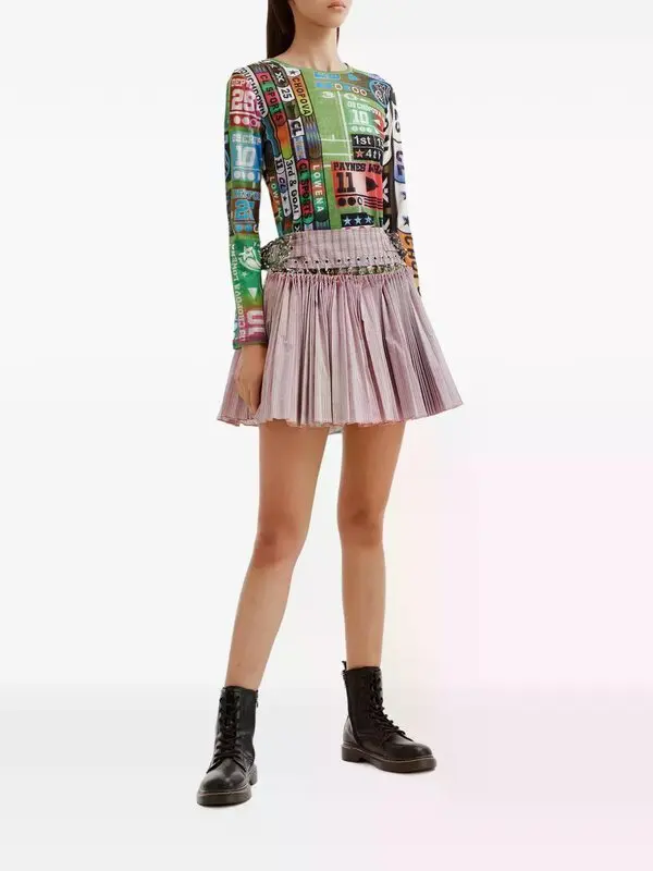 CHOPOVA LOWENA Graphic Print Mesh Top