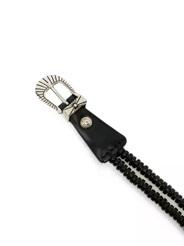 Toga Beaded Bangle With Silver-tone Hardware - Black
