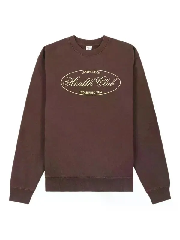 SPORTY & RICH Graphic Print Sweatshirt - Brown