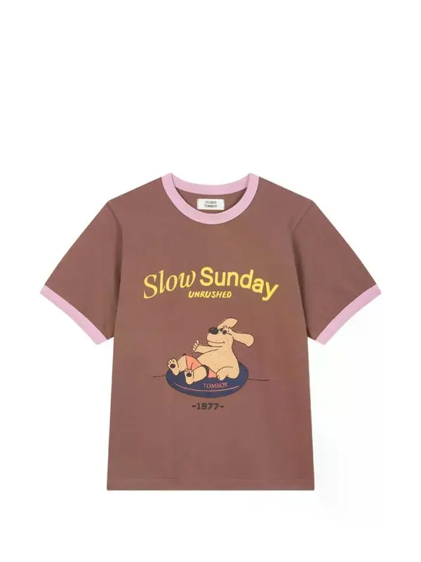 STUDIO TOMBOY Graphic Print Ringer T-shirt