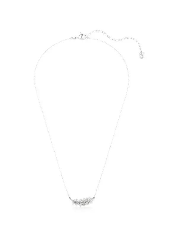 SWAROVSKI Vienna Feather-motif Crystal-embellished Necklace - Silver