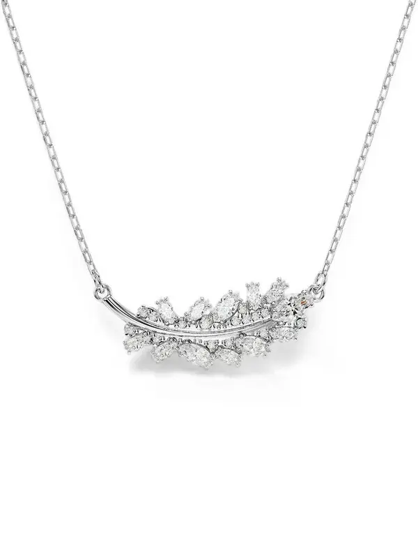 SWAROVSKI Feather-motif Crystal Necklace