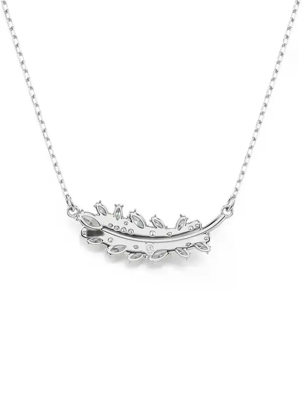 SWAROVSKI Feather-motif Crystal Necklace