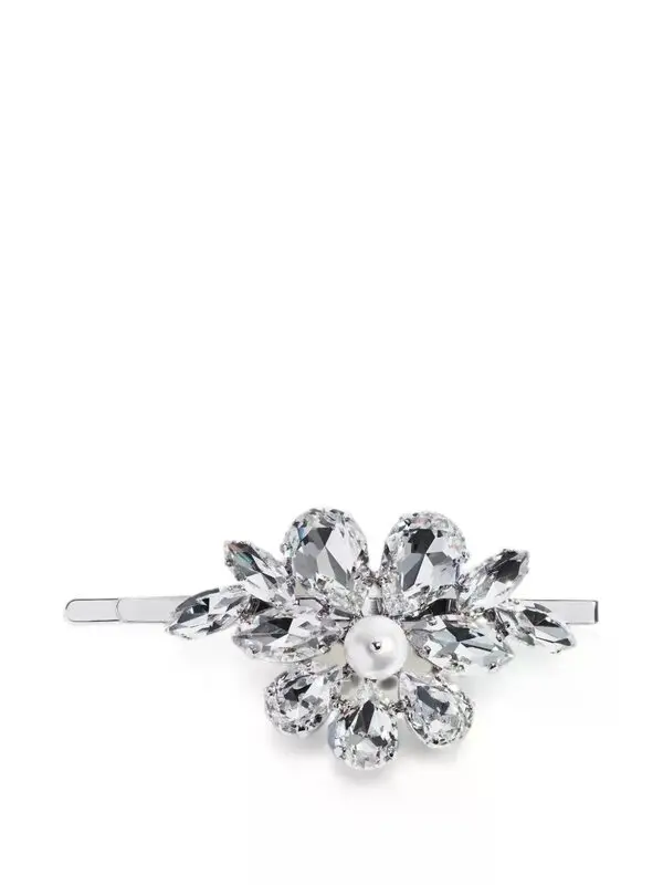 Simone Rocha Hellebore Flower Hair Clip - Silver