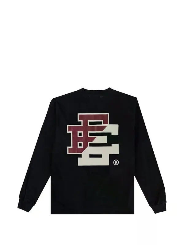 ERIC EMANUEL Long Sleeve Crew Neck Printed Sweater