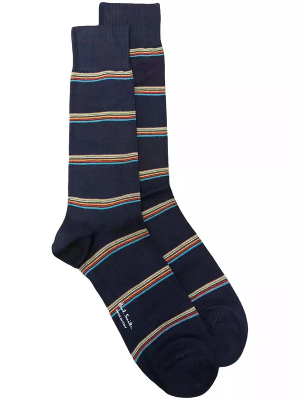 Paul Smith Striped Cotton-blend Socks