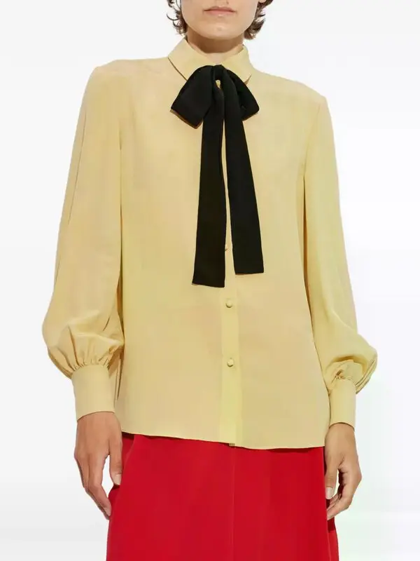 Valentino Garavani Pussy-bow Balloon-sleeve Shirt