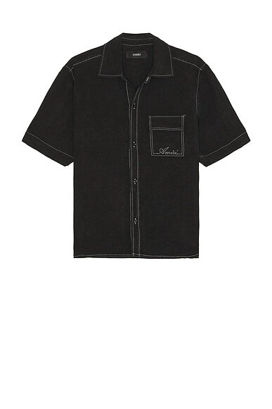 Amiri Script Linen Shirt