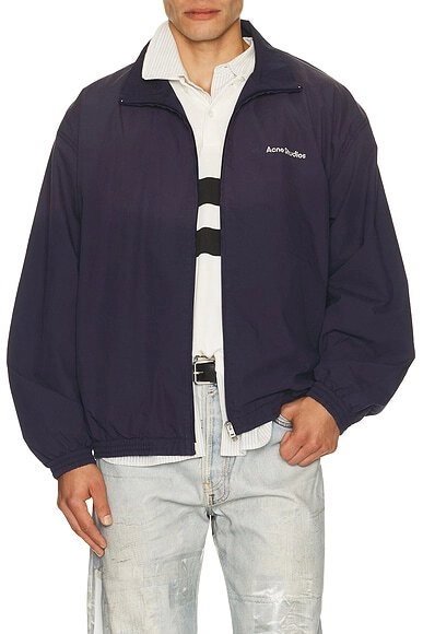 Acne Studios Olando Soft Cotton Poplin Jacket - Navy