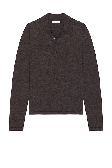 LEMAIRE Long Sleeve Knitted Polo Top