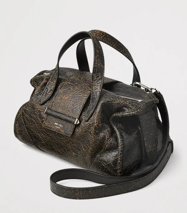 JIMMY CHOO Barfilo Cracked Leather Bag