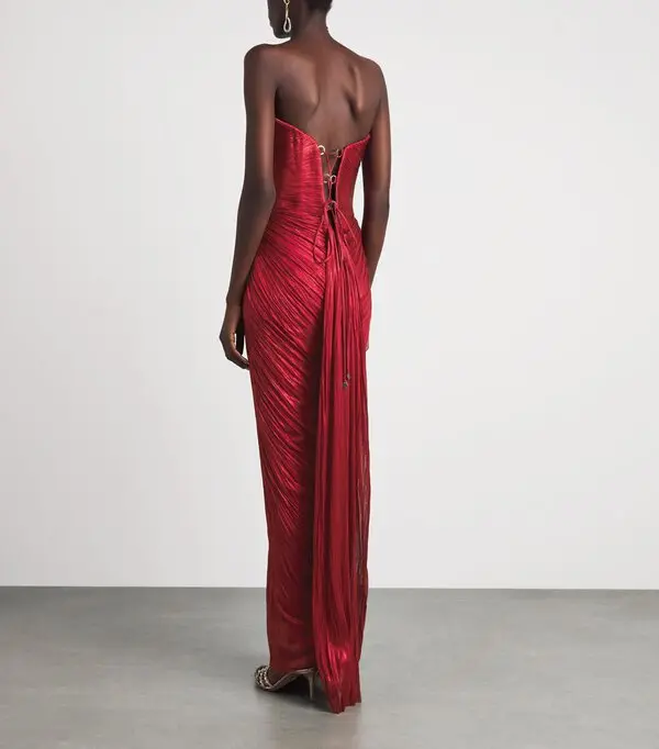 MARIA LUCIA HOHAN Naima Strapless Gown - Red