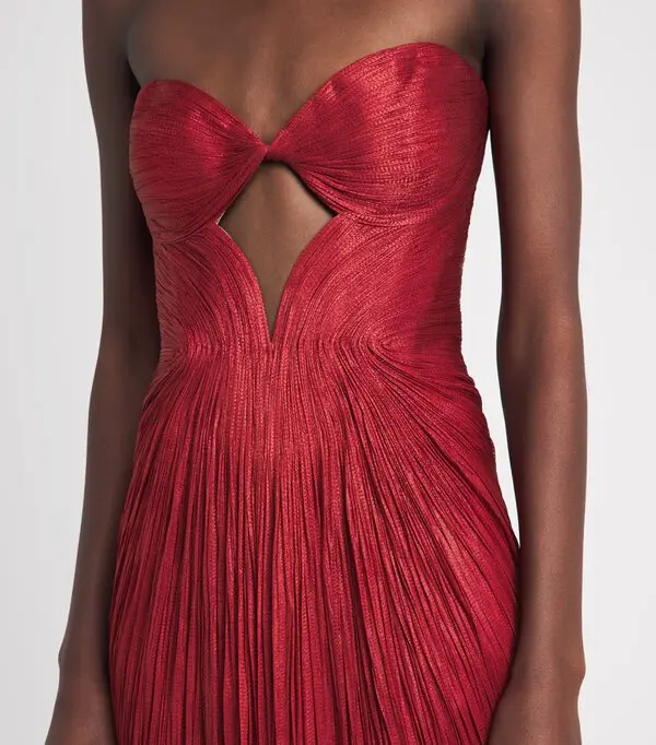MARIA LUCIA HOHAN Naima Strapless Gown - Red