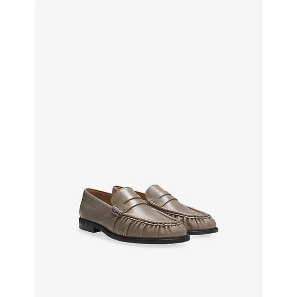 BOSS Logo-embellished Leather Loafers