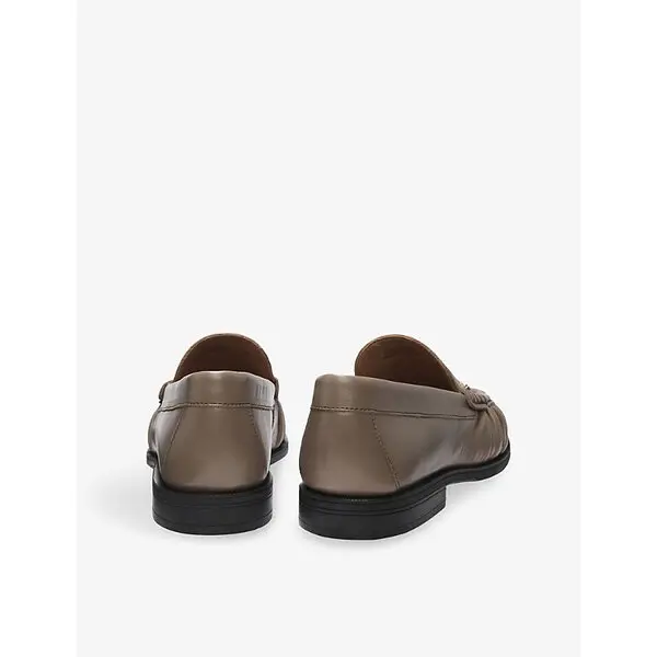BOSS Logo-embellished Leather Loafers