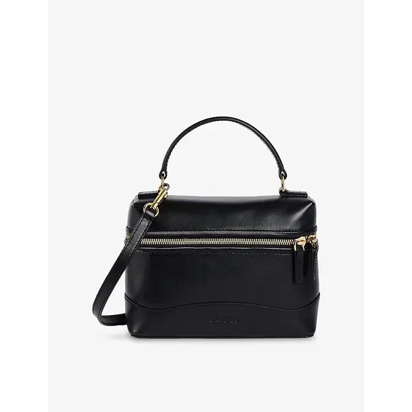Sandro Tangolino Leather Top-handle Bag - Black