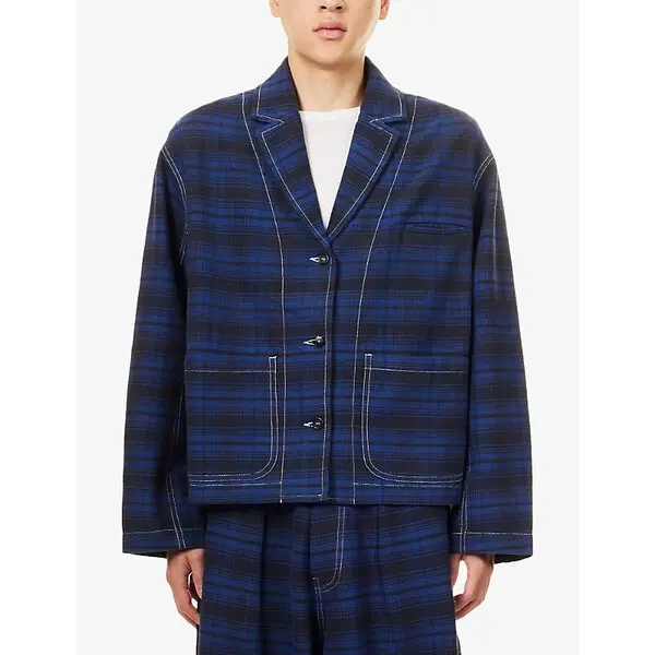 STORY MFG. Cove Check Cotton Jacket