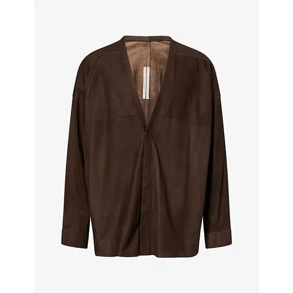 Rick Owens Relaxed Larry Leather Shirt