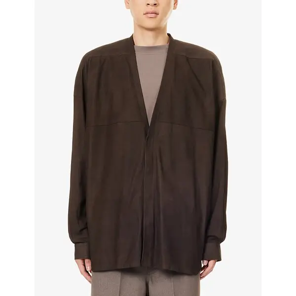 Rick Owens Relaxed Larry Leather Shirt
