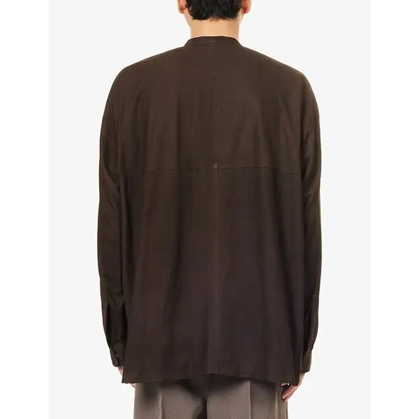 Rick Owens Relaxed Larry Leather Shirt