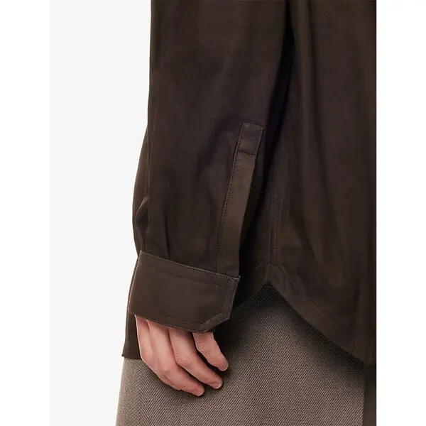 Rick Owens Relaxed Larry Leather Shirt