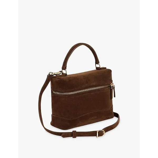 Sandro Tangolino Suede Top-handle Bag - Brown